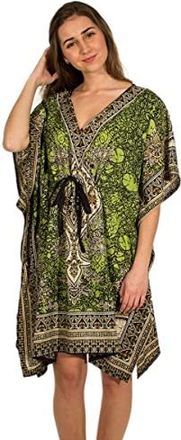 Coline Robe Tunique de Plage - Couleur : Anis - Taille Unique