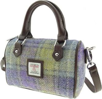 Glen Appin Of Scotland Harris Tweed Mini sac fourre-tout Kilbride, Col 112 Vert à carreaux, xs