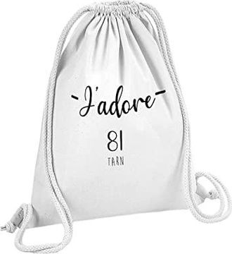 Fabulous Sac de Gym en Coton Blanc JAdore 81 Tarn Departement France Region Albi 12 Litres