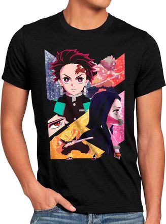 style3 Demon Team Herren T-Shirt Demon Anime Japan Manga, Gr&ouml;&szlig;e:XXL