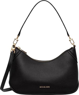 Michael Kors Femme, Sacs, Noir, Taille: ONE Size Sac bandouli&egrave;re convertible moyen en cuir Jet Set