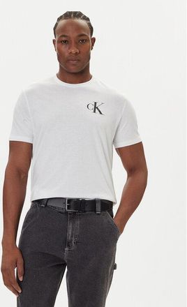 Calvin Klein Jeans T-Shirt 30s Chest Logo LV04RD865G Weiß Regular Fit