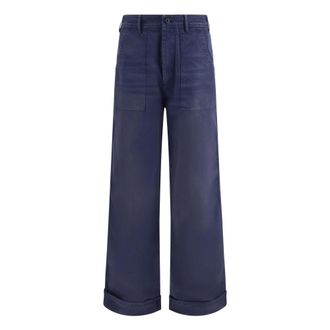 Acne Studios Pantalon en serg&eacute; de coton - Homme - Jeans - Bleu - Taille: L