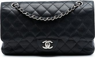 Chanel Hobo Bags - Medium Classic Caviar Double Flap - Gr. unisize - in Schwarz - f&uuml;r Damen