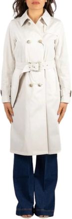 Herno Femme, Manteaux, Blanc, Taille: 40 FR Trench-coat crois&eacute;