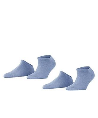 Esprit Uni 2-Pack W SN Coton Unies Lot de 2 Paires Chaussettes Basses, Bleu (Jeans Melange 6458), 39-42 Femme