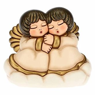 Thun Paar Engel auf Wolke - Keramik - Weihnachtslinie - Leben, Haus eingerichtet - 11,3 x 7,2 x 10 cm h