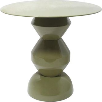Vente-Unique Table dappoint en m&eacute;tal - Kaki - SUPITA