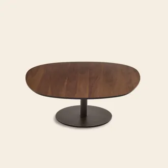 Madura Table Basse Ismeria Noyer et bronze - MARRON