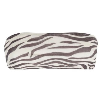 MC2 Saint Barth Zebra Bandeau Bikini Top Lurex Braun - - Swimwear - Damen - Mehrfarbig - S