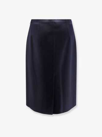 Loro Piana Womens Cashmere Skirt Blue