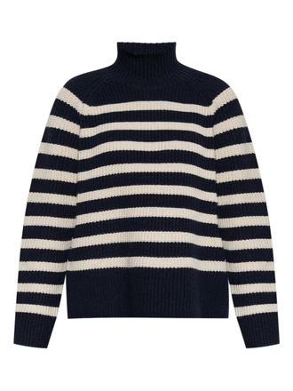 Munthe pull en laine mélangée à rayures - Bleu