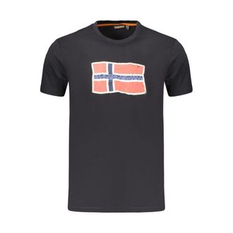 Napapijri Schwarzes Baumwoll-Hemd f&uuml;r M&auml;nner