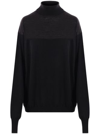 Quira pull &agrave; empi&egrave;cements contrastants - Noir