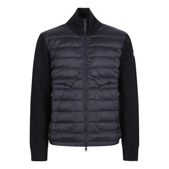 Moncler Homme, Vestes, Bleu, Taille: XL Cardigan en tricot