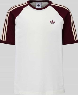 adidas Originals T-Shirt aus Leinen mit Logo-Stitching