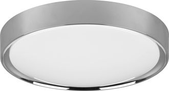 Trio Leuchten LED Deckenleuchte Clarimo 659011806, Kunststoff chromfarbig, Schirm Acryl weiß, inklusiv 18 Watt LED, Chrom