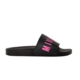 Mikakus Barcelona unisex, Chaussures, Noir, Taille: 41 EU Sandales Slide Noires et Roses