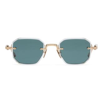 Akoni Kristallklare goldene geometrische Sonnenbrille - - Accessories - Damen - Gelb - ONE SIZE