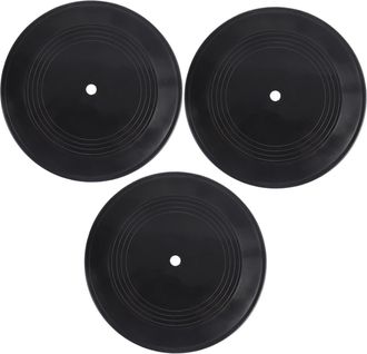 Angoily 3stücke Dekorative Schallplatten Wanddekoration Retro Blanko Schallplatten Für Innendekoration Haushaltsdekoration Schwarz