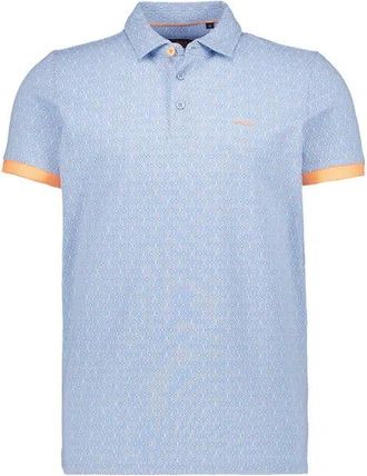 N.Z.A. Herren Polo-Shirt blau gemustert