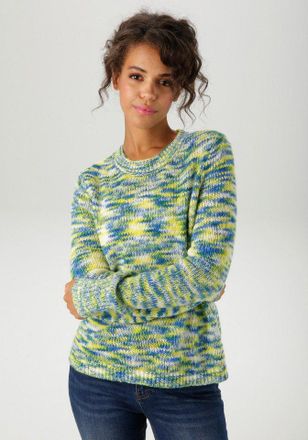 Aniston Strickpullover aus trendigem Multicolor-Garn -jedes Teil ein Unikat