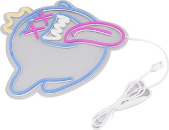 ZJchao Neonschild, Neon Geisterleuchte mit USB Anschluss Halloween LED Leuchten Neonschilder Fensterbeleuchtung dimmbar f&uuml;r Halloween Dekoration ideal f&uuml;r Sp