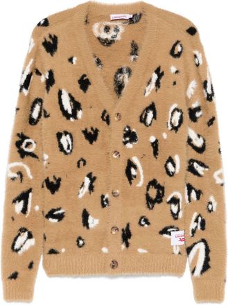 Charles Jeffrey Loverboy Gebürsteter Cardigan mit Logo-Patch - Braun