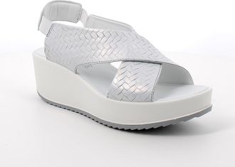 Igi & Co Damen D.candy Keilsandale, Silber/schwarz, 37 EU