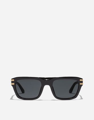 Dolce & Gabbana Sonnenbrille Dg Griffe - Mann Icons Schwarz Acetat Onesize