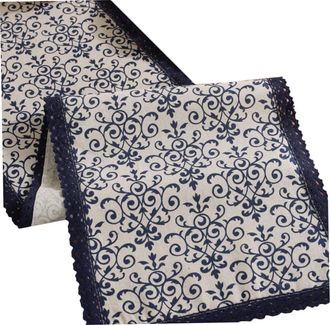 Cabilock Tischläufer 90 Zoll runde Tischdecke Blumendekorationen Tischdecken Urlaub Vintage- Tischdecke aus Spitze Partytischverzierung einzelne Schicht Esstis