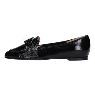 Luca Grossi Gl&auml;nzende Leder-Mokassins - - Shoes - Damen - Schwarzk - 35 EU