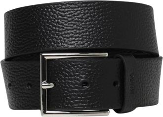 HUGO BOSS Homme, Accessoires, Noir, Taille: 90 CM Ceinture en Cuir Noir Classique Boucle Carr&eacute;e