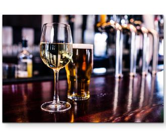 Paul Sinus Art Leinwandbilder | Bilder Leinwand 120x80cm Alkohol in einer Bar