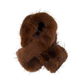 Ganni Straight Pile Kunstfell-Stola - - Accessories - Damen - Braun - ONE SIZE