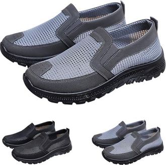 Generic Chaussures de sport respirantes pour homme : chaussures de sport en maille Chaussures de jogging &agrave; enfiler Baskets l&eacute;g&egrave;res Vintage Chaussures de trava