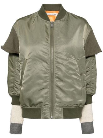 Undercover veste bomber zipp&eacute;e &agrave; design superpos&eacute; - Vert