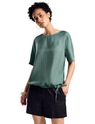 Street One Damen A344883 T-Shirt mit Tunnelzug, Seafoam Green, 36