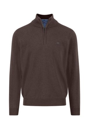 Fynch-Hatton Troyer aus Baumwolle mit Rei&szlig;verschluss und Stehkragen Earth / 3XL