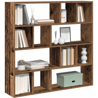 vidaXL Biblioth&egrave;que/S&eacute;parateur de pi&egrave;ce vieux bois 105x24x102 cm - Vidaxl