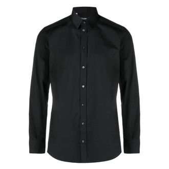 Dolce & Gabbana Gold Fit Baumwollhemd - - Shirts - Herren - Schwarzk - M