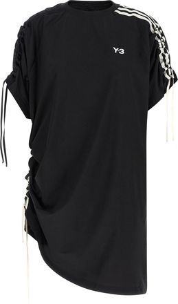 Yohji Yamamoto Striped Technical Shirt Dress - Black