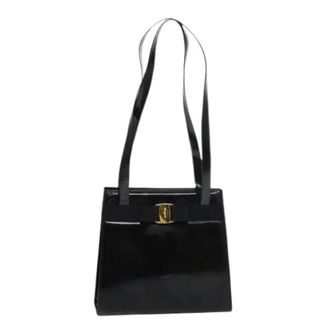 Ferragamo Pre-owned Beschichtetes Canvas schultertasche - - Pre-owned - Damen - Schwarzk - ONE SIZE