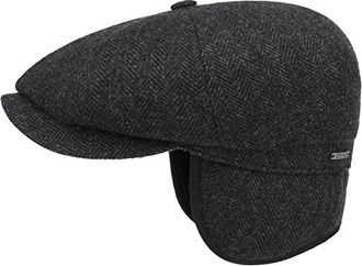 Stetson Casquette Hatteras Classic Ear Flaps Homme - Made in The EU Type Gavroche Laine Protege-Oreilles avec Visiere, Oreillettes, Doublure Hiver Automne-Hiv
