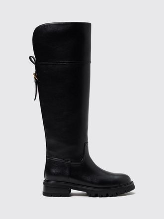 Twinset Bottes hautes en similicuir avec semelle crant&eacute;e et boucle