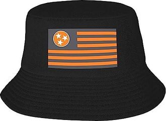 Generic Chapeau De Seau Unisexe Tri Star du Tennessee Chapeaux De Visi&egrave;re Respirant Pliable Bonnet Soleil, pour Sports, Plage, Chasse, 56-58cm