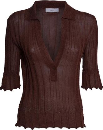 Akep Femme, Pulls, Brun, Taille: 38 FR Open Polo Top