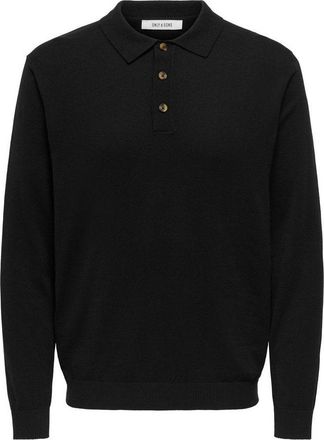 Only & Sons Polokragenpullover ONSLOUI REG 12 LS MEL POLO KNIT
