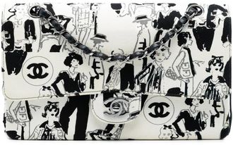 Chanel Hobo Bags - Medium Classic Canvas Coco Mademoiselle Double Fla - Gr. unisize - in Wei&szlig; - f&uuml;r Damen