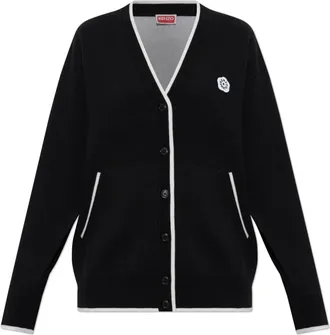 Kenzo Femme, Pulls, Noir, Taille: 38 FR Cardigan avec logo